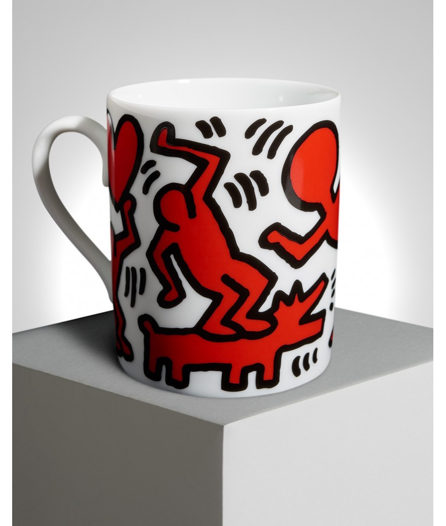 Keith HARING porcelain mug ”Red on White”