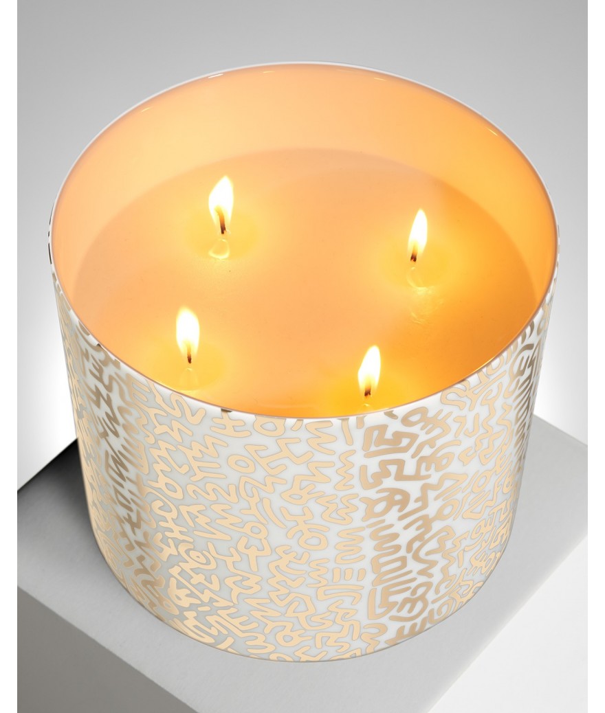 Keith HARING ”Gold Pattern” giant perfumed candle